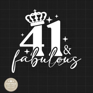 41st Birthday Svg 41st Birthday Png Happy Birthday Svg Cake Topper Svg ...