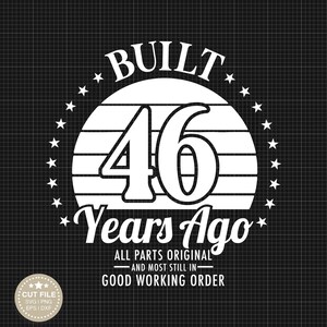 46th Birthday Svg 46th Birthday Png Happy Birthday Svg Cake Topper Svg ...