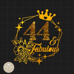 44th Birthday Svg 44th Birthday Png Happy Birthday Svg Cake Topper Svg ...