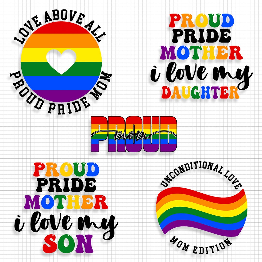 Proud Mom Svg LGBT Svg LGBT Png Pride Mom Svg Pride Svg Rainbow Svg ...