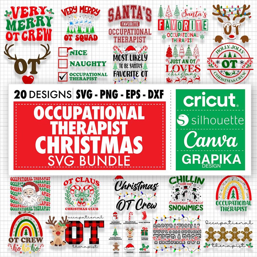 Christmas Occupational Therapy Svg for OT Christmas Gifts Merry Ot ...