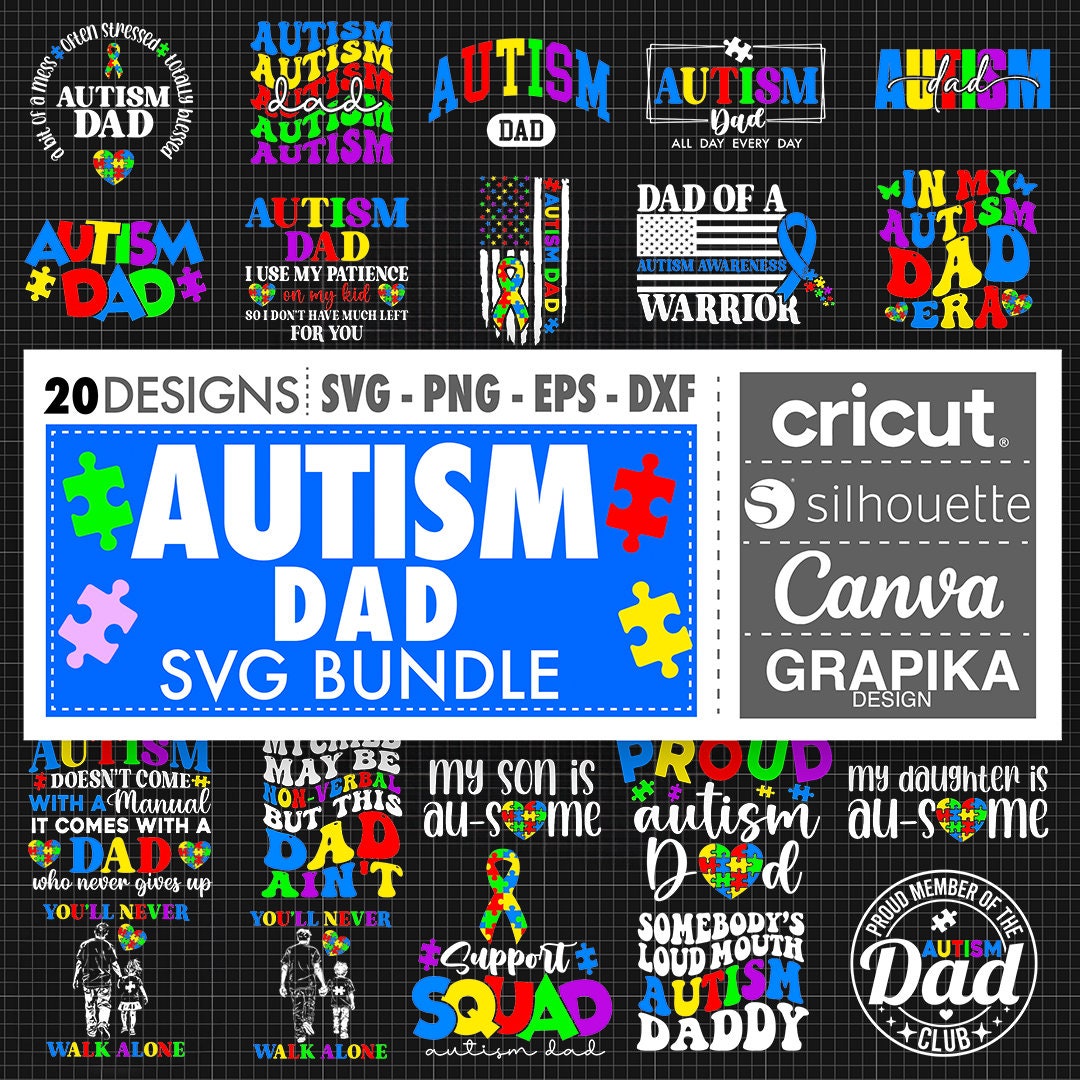 Autism Dad Svg Autism Awareness Svg Autism Dad Png Autism Dad Shirt ...