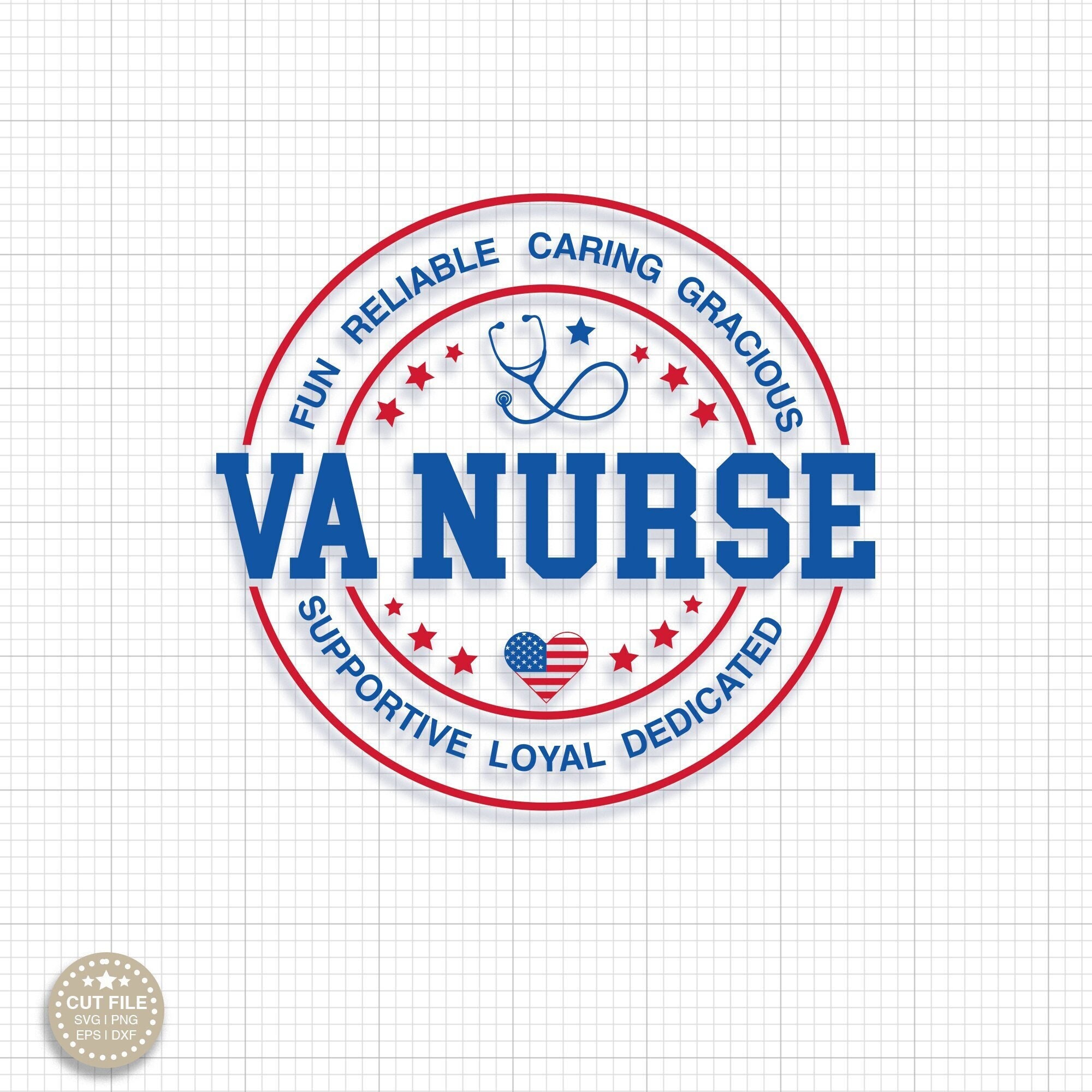 Nurse 4th of July Svg VA Nurse Svg Stethoscope Svg 4th of July - Etsy
