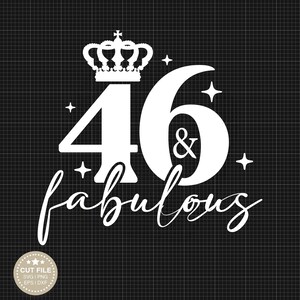 46th Birthday Svg 46th Birthday Png Happy Birthday Svg Cake Topper Svg ...