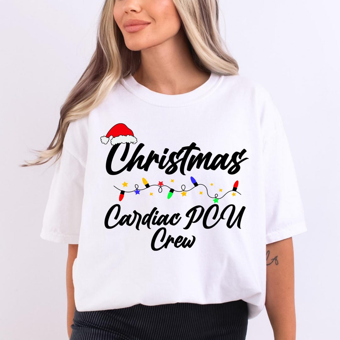 Cardiac Pcu Nurse Christmas Svg for Cardiac Nurse Shirt Pcu Cardiac ...