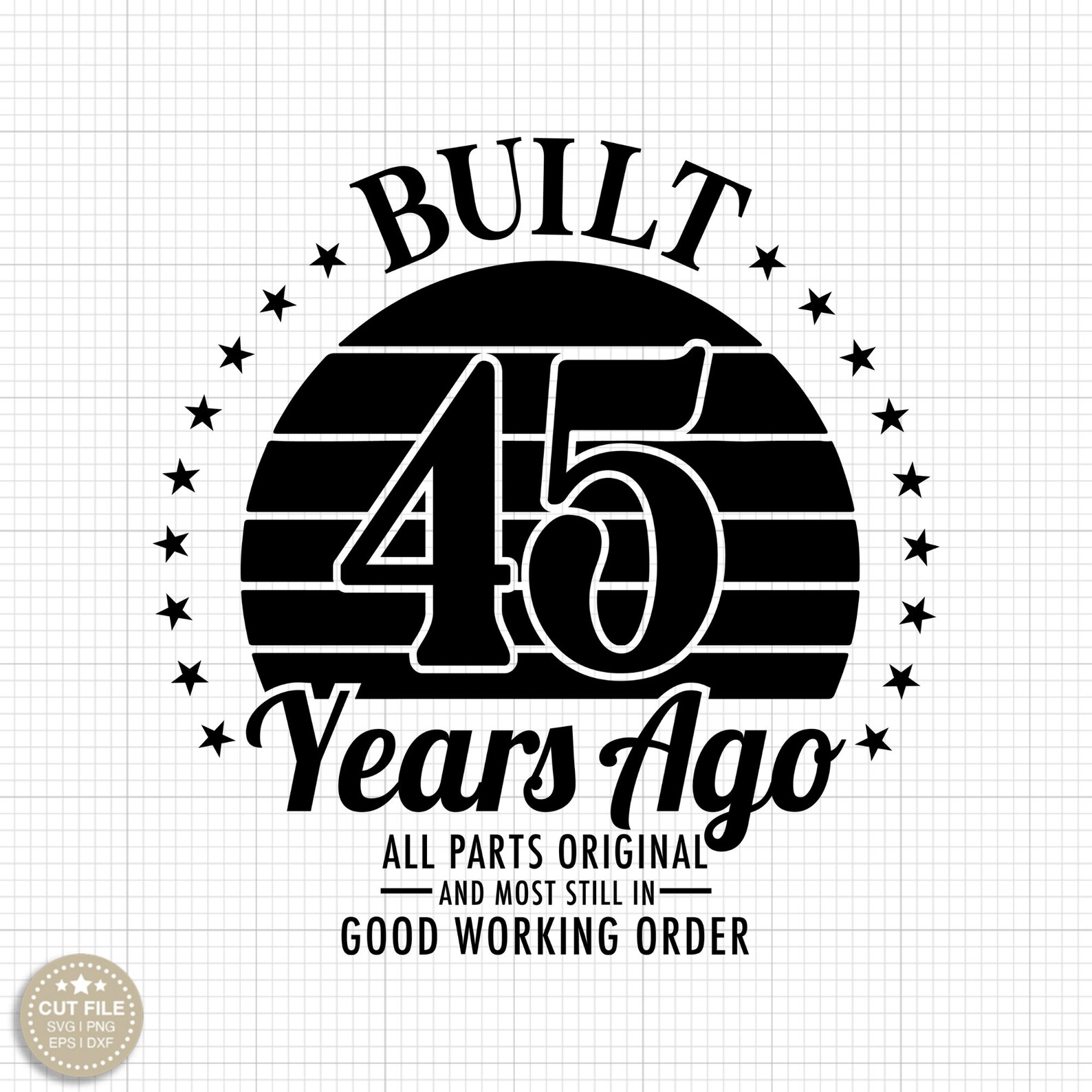 45th Birthday Svg 45th Birthday Png Happy Birthday Svg Cake Topper Svg ...