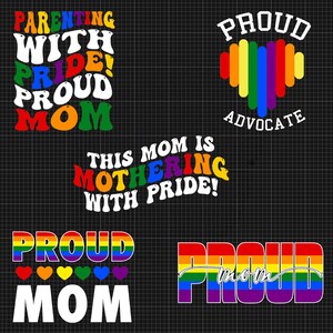 Proud Mom Svg LGBT Svg LGBT Png Pride Mom Svg Pride Svg Rainbow Svg ...