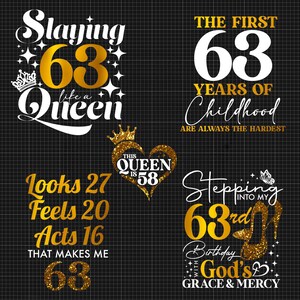 63rd Birthday Svg 63rd Birthday Png Birthday Girl Svg Its My Birthday ...