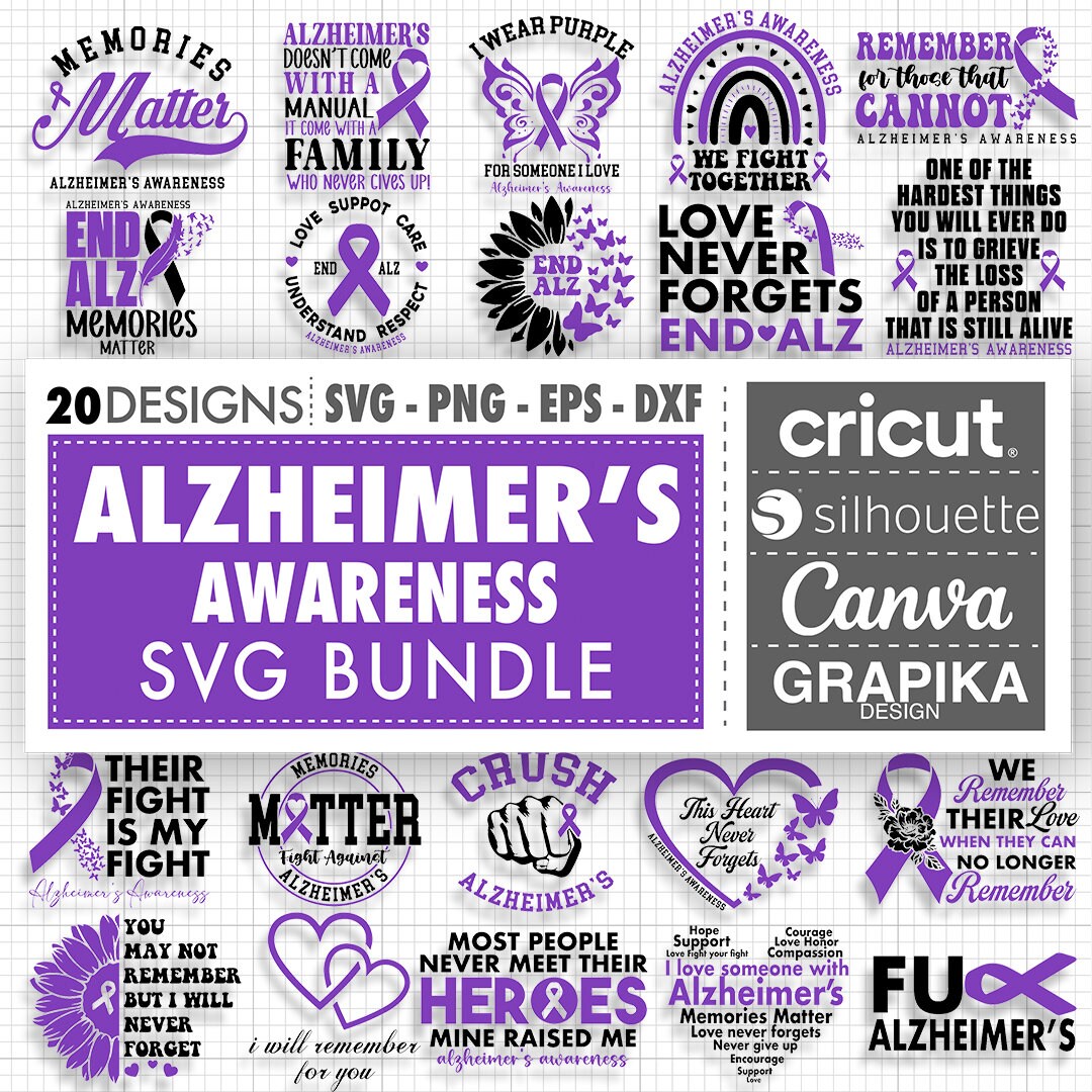 Alzheimers Awareness Svg Alzheimers Svg Alzheimers Disease Alzheimers ...