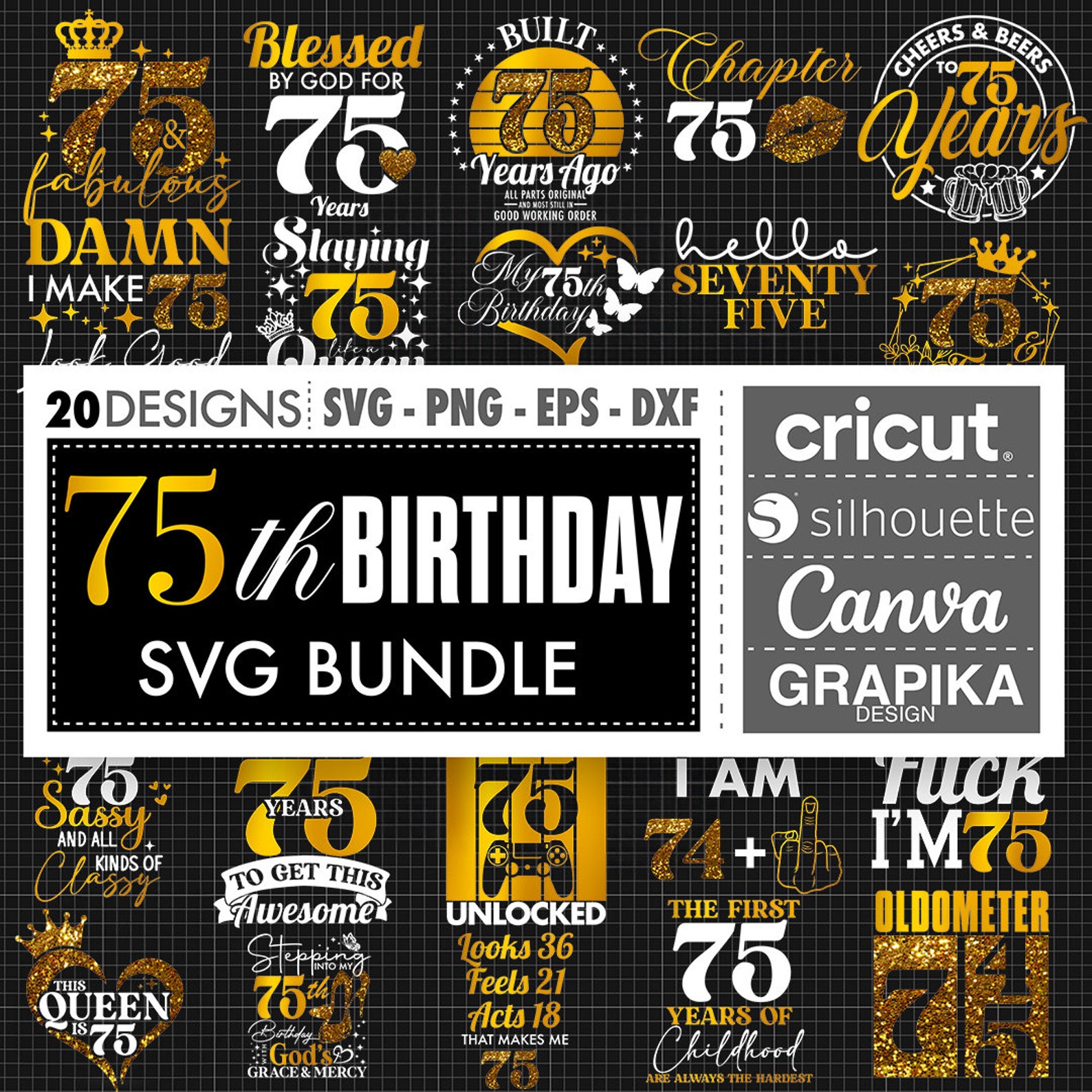 75th Birthday Svg 75th Birthday Png Birthday Girl Svg Its My Birthday ...