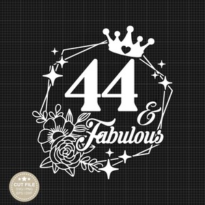 44th Birthday Svg 44th Birthday Png Happy Birthday Svg Cake Topper Svg ...