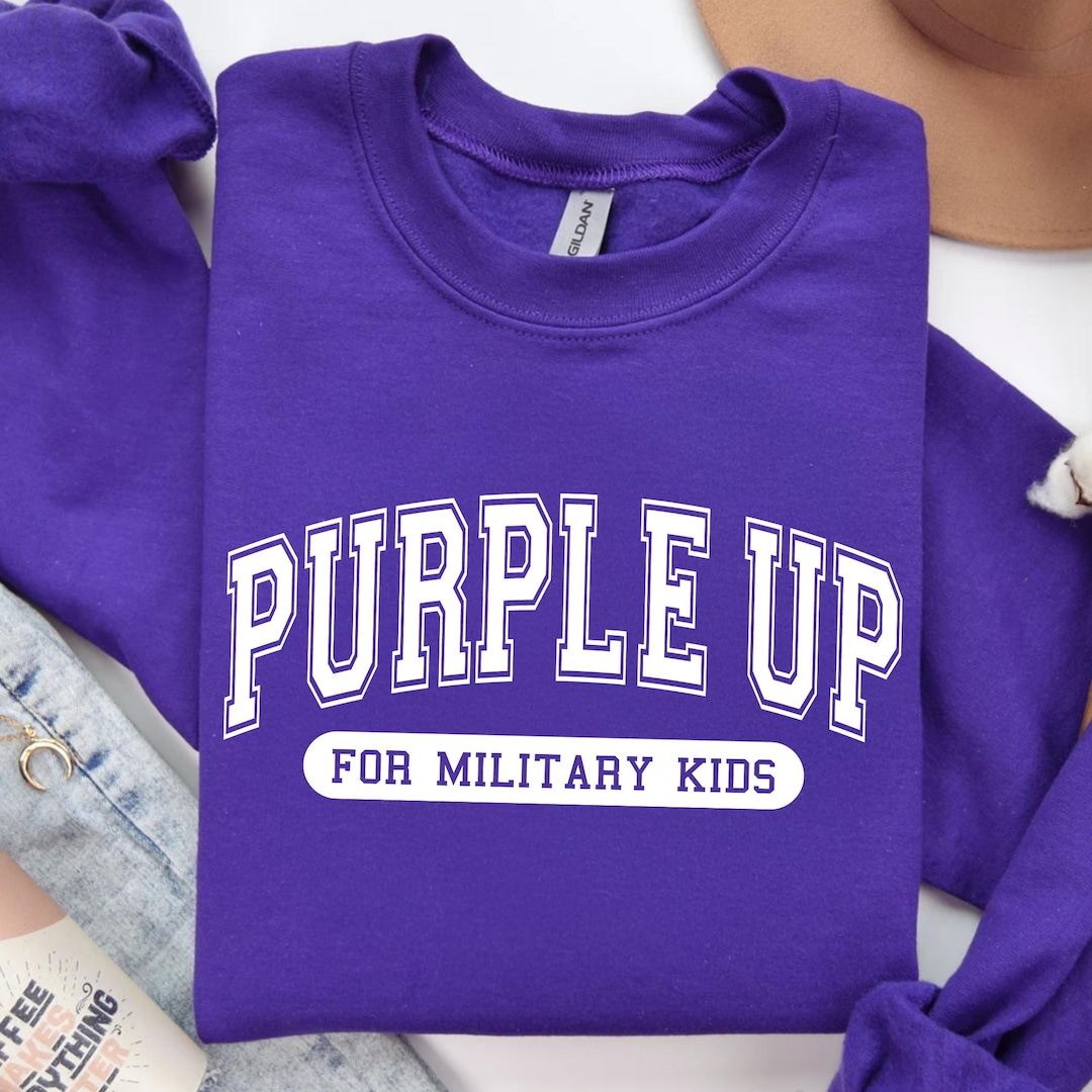 Purple up Day for Military Child Png Military Kids Svg for Military ...