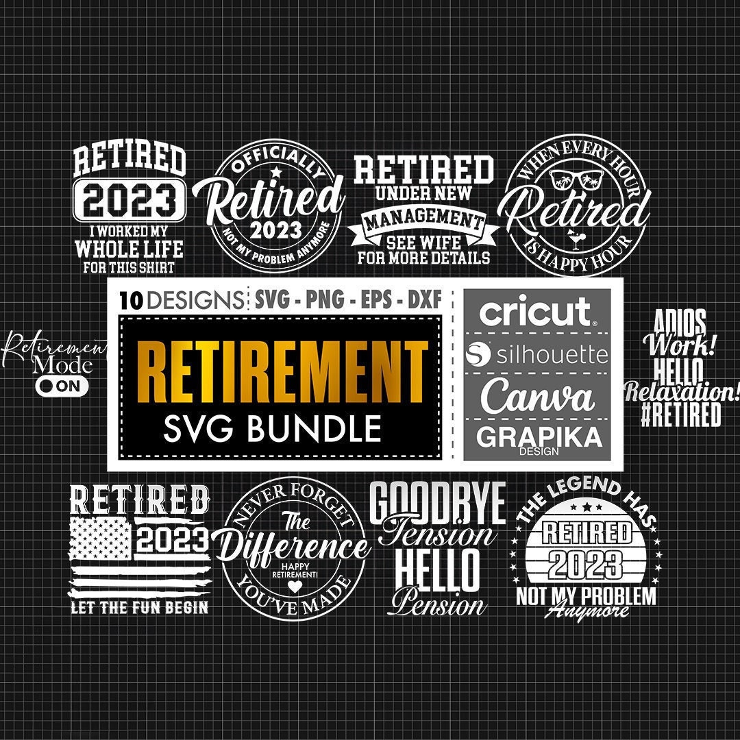Retirement Svg Retired Svg Retirement Gift Officially Retired Svg ...