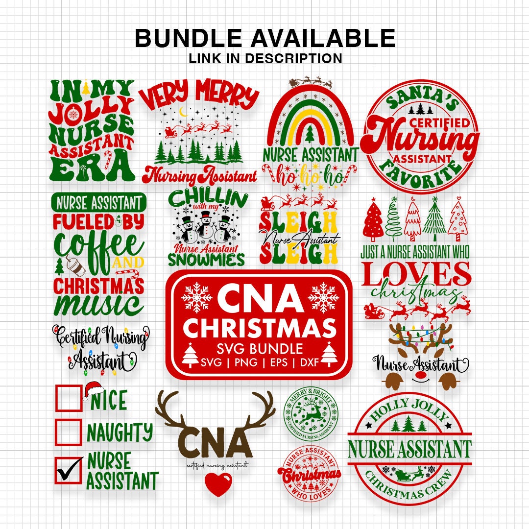 Nurse Christmas Svg CNA Svg Nurse Svg Nursing Svg Christmas Nurse Svg ...