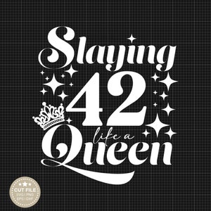 42nd Birthday Svg 42nd Birthday Png Happy Birthday Svg Cake Topper Svg ...