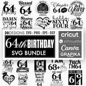 64th Birthday Svg 64th Birthday Png Birthday Girl Svg Its My Birthday ...