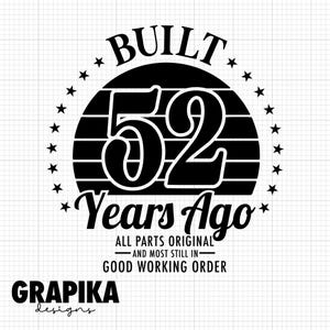 52nd Birthday Svg 52nd Birthday Png Happy Birthday Svg Cake Topper Svg ...