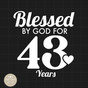 43rd Birthday Svg 43rd Birthday Png Happy Birthday Svg Cake Topper Svg ...