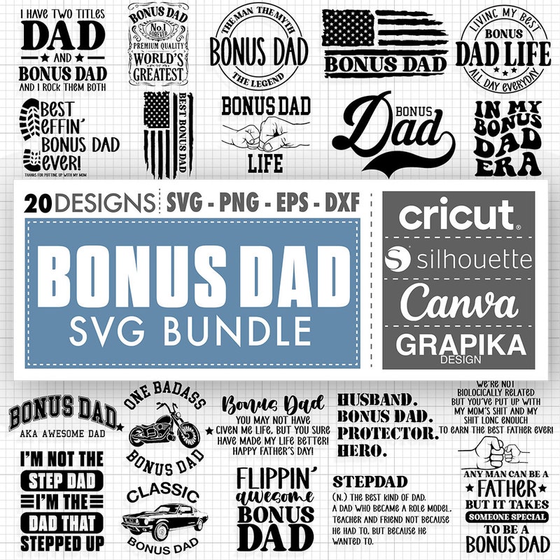 Bonus Dad Svg - Etsy