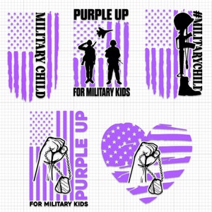 Purple up for Military Kids Svg Military Child Svg Purple up Svg ...