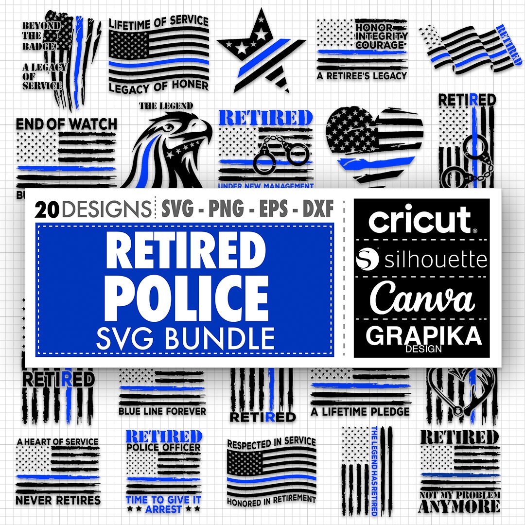 Police Retirement Svg Retirement Gift Police Officer Gifts American ...