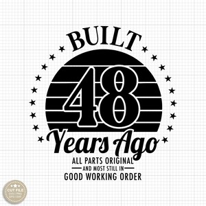 48th Birthday Svg 48th Birthday Png Happy Birthday Svg Cake Topper Svg ...