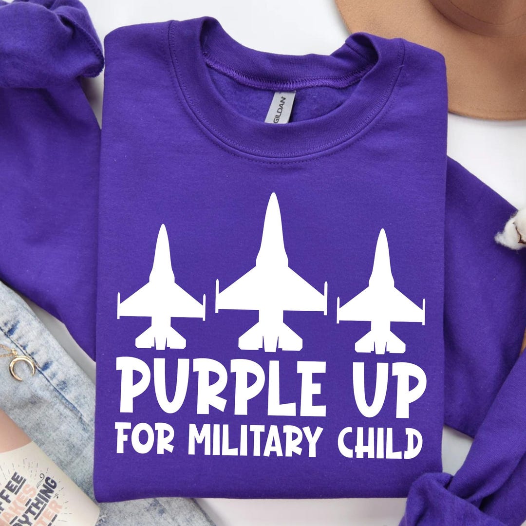 Purple up Day for Military Child Png Military Kids Svg for Military ...