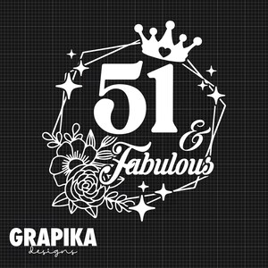 51st Birthday Svg 51st Birthday Png Happy Birthday Svg Cake Topper Svg ...