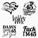 45th Birthday Svg 45th Birthday Png Happy Birthday Svg Cake Topper Svg ...