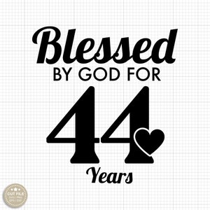 44th Birthday Svg 44th Birthday Png Happy Birthday Svg Cake Topper Svg ...