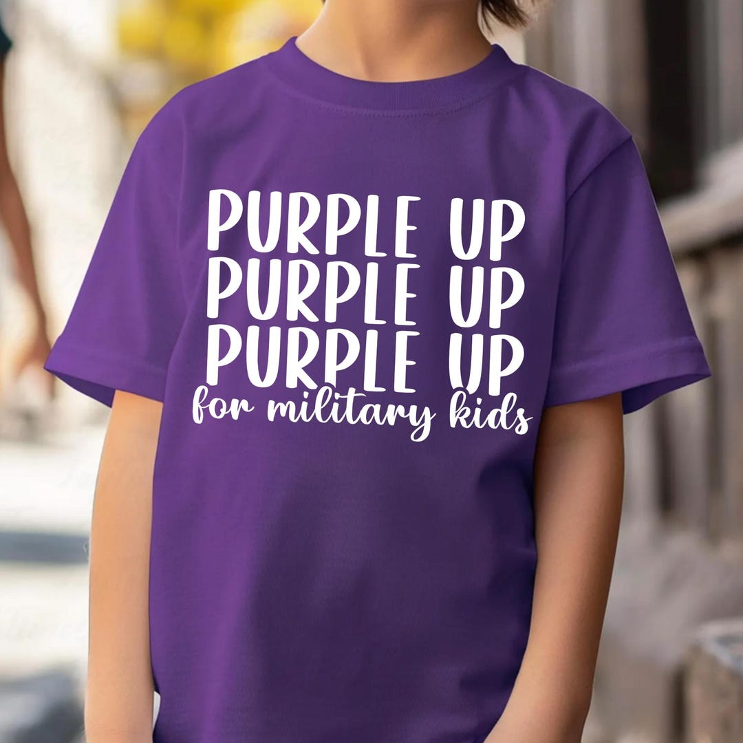 Purple up Day for Military Child Png Military Kids Svg for Military ...