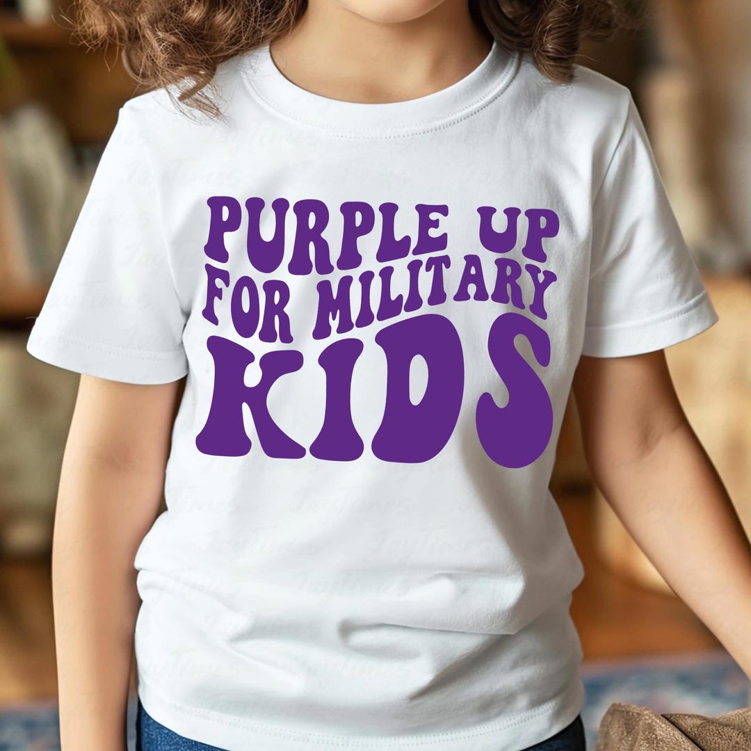 Purple up Day for Military Child Png Military Kids Svg for Military ...