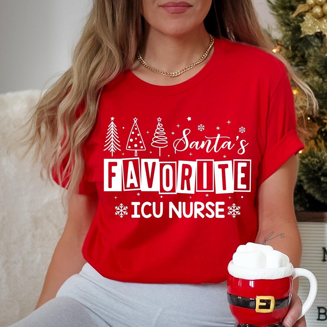 Icu Nurse Christmas Svg for Icu Nurse Gift Icu Nurse Shirt Svg for ...