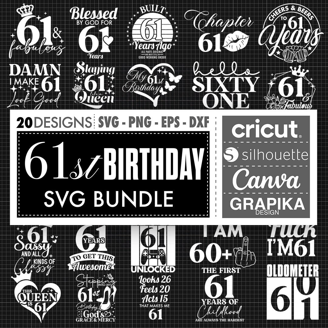 61st Birthday Svg 61st Birthday Png Birthday Girl Svg Its My Birthday ...