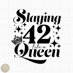 42nd Birthday Svg 42nd Birthday Png Happy Birthday Svg Cake Topper Svg ...