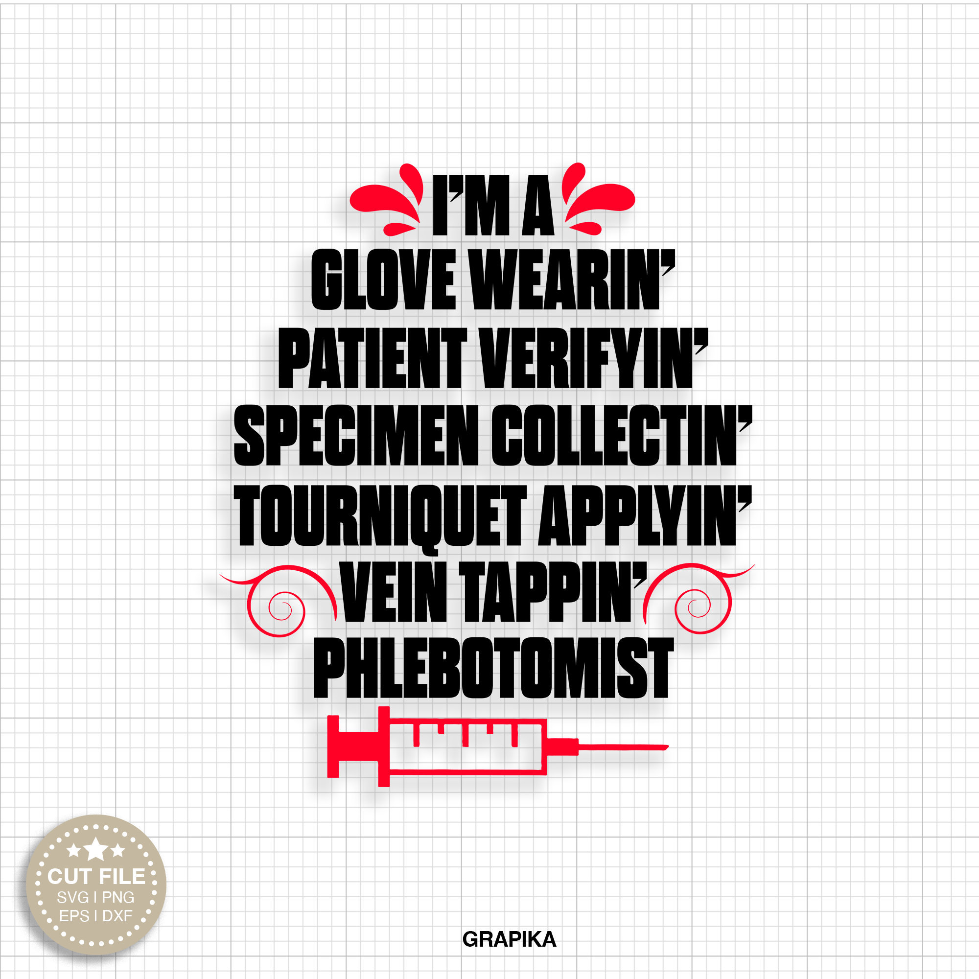 Phlebotomy Svg Phlebotomist Technician Svg Phlebotomist Tech Svg Lab ...
