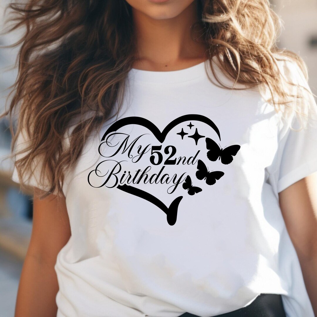 52nd Birthday Svg 52nd Birthday Png Happy Birthday Svg Cake Topper Svg ...