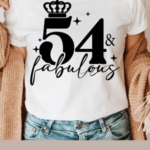 54th Birthday Svg 54th Birthday Png Happy Birthday Svg Cake Topper Svg ...