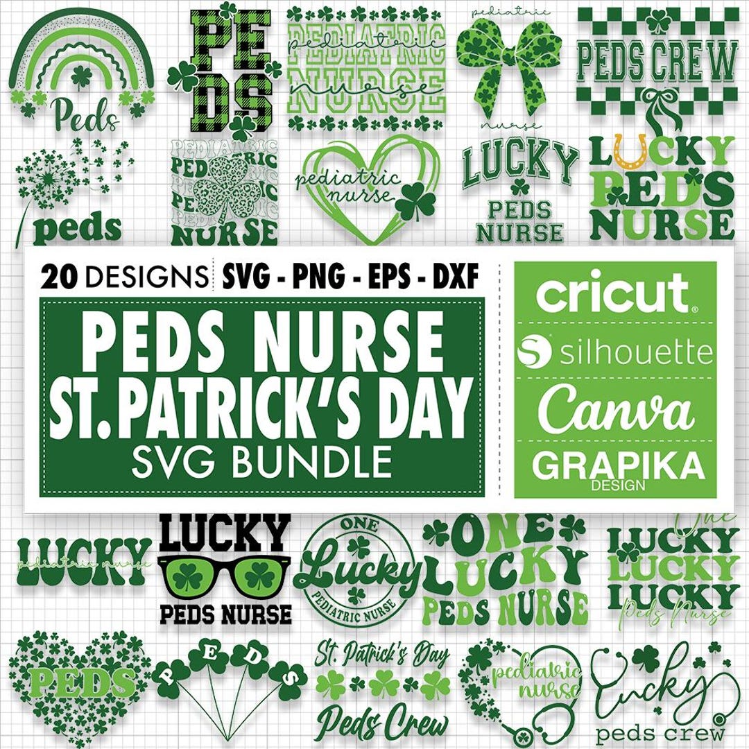 Peds Nurse St Patricks Day Svg for Pediatric Nurse Png St Pattys Day ...