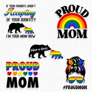 Proud Mom Svg LGBT Svg LGBT Png Pride Mom Svg Pride Svg Rainbow Svg ...