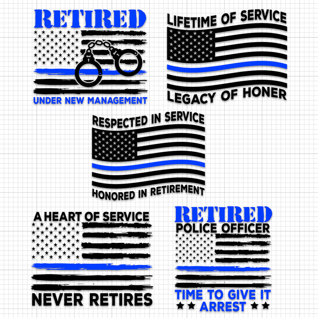 Police Retirement Svg Retirement Gift Police Officer Gifts American ...
