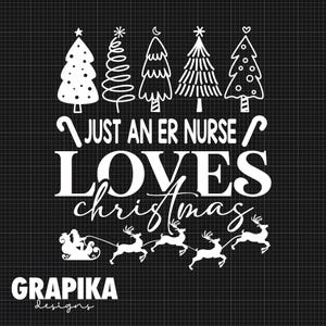 ER Nurse Christmas Svg for Merry Christmas Svg Emergency Nurse Svg for ...