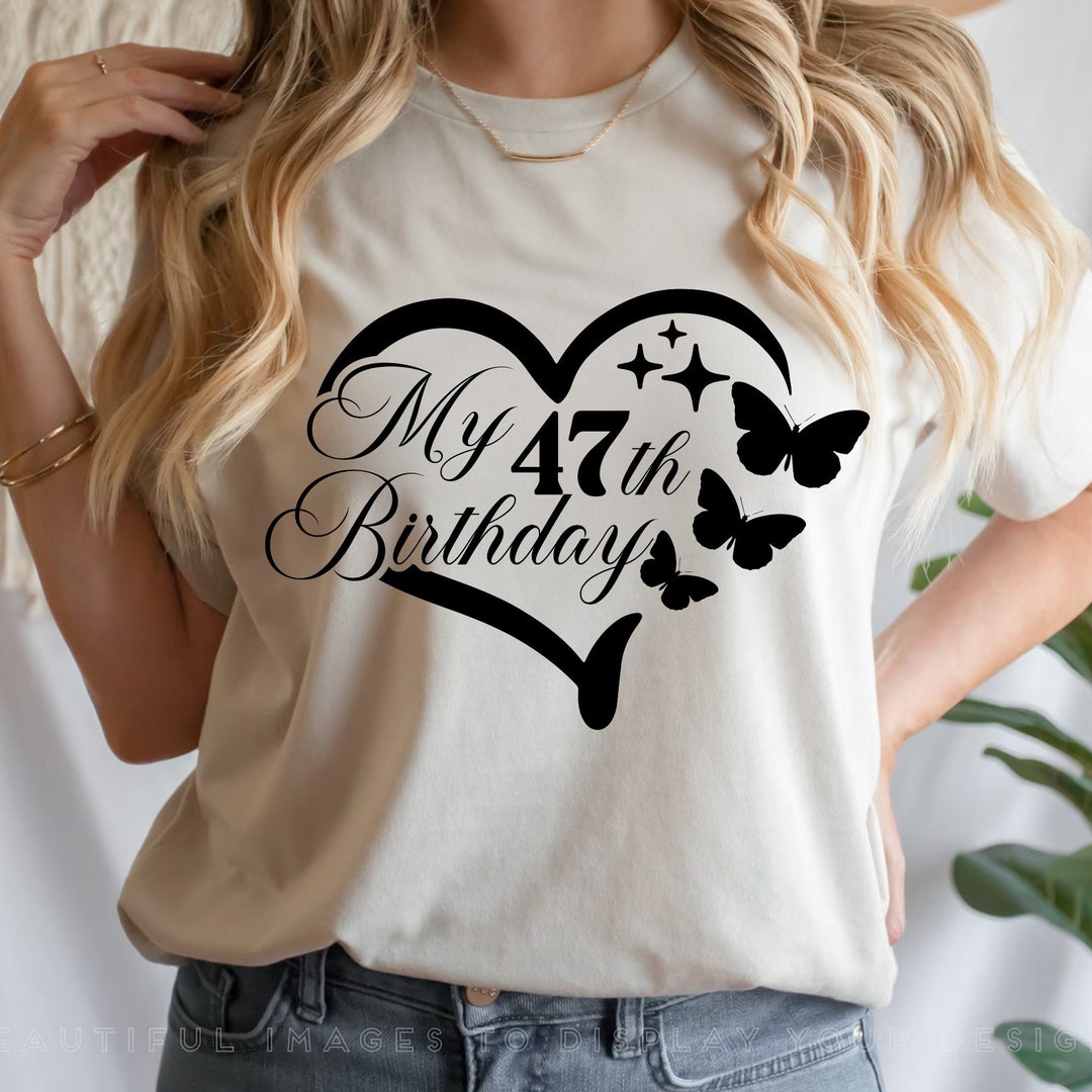 47th Birthday Svg 47th Birthday Png Happy Birthday Svg Cake Topper Svg ...