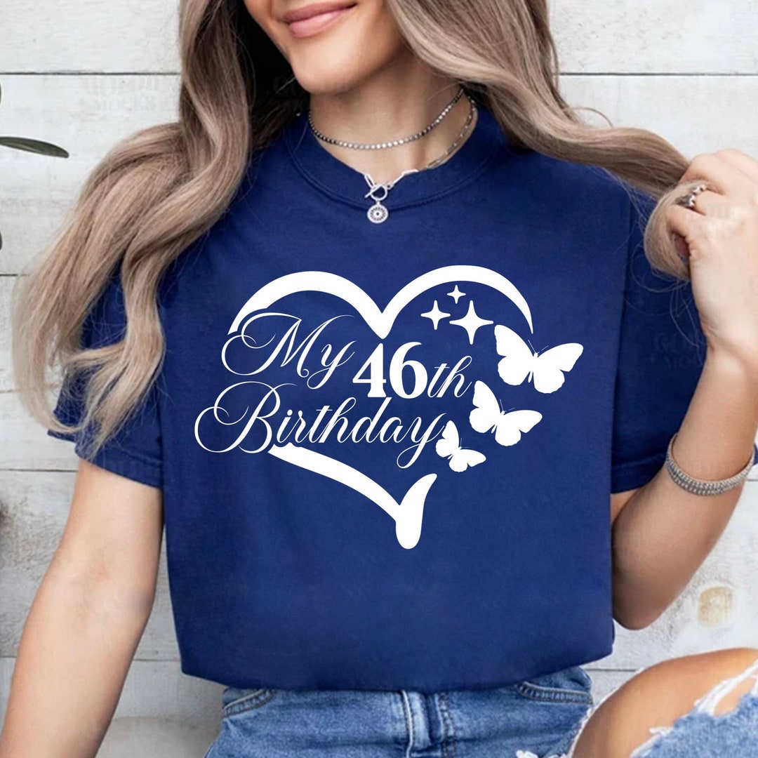 46th Birthday Svg 46th Birthday Png Happy Birthday Svg Cake Topper Svg ...