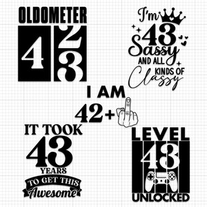 43rd Birthday Svg 43rd Birthday Png Happy Birthday Svg Cake Topper Svg ...