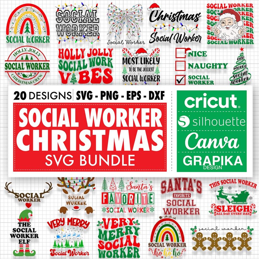 Social Worker Christmas Svg for Social Work Gift for Christmas Svg Social Worker Crew Christmas ...