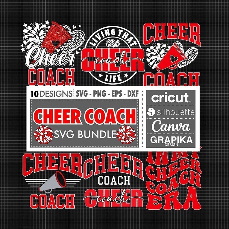 Cheer Coach Svg Cheerleader Svg Cheer Svg Cheer Coach Shirt Cheer Coach ...