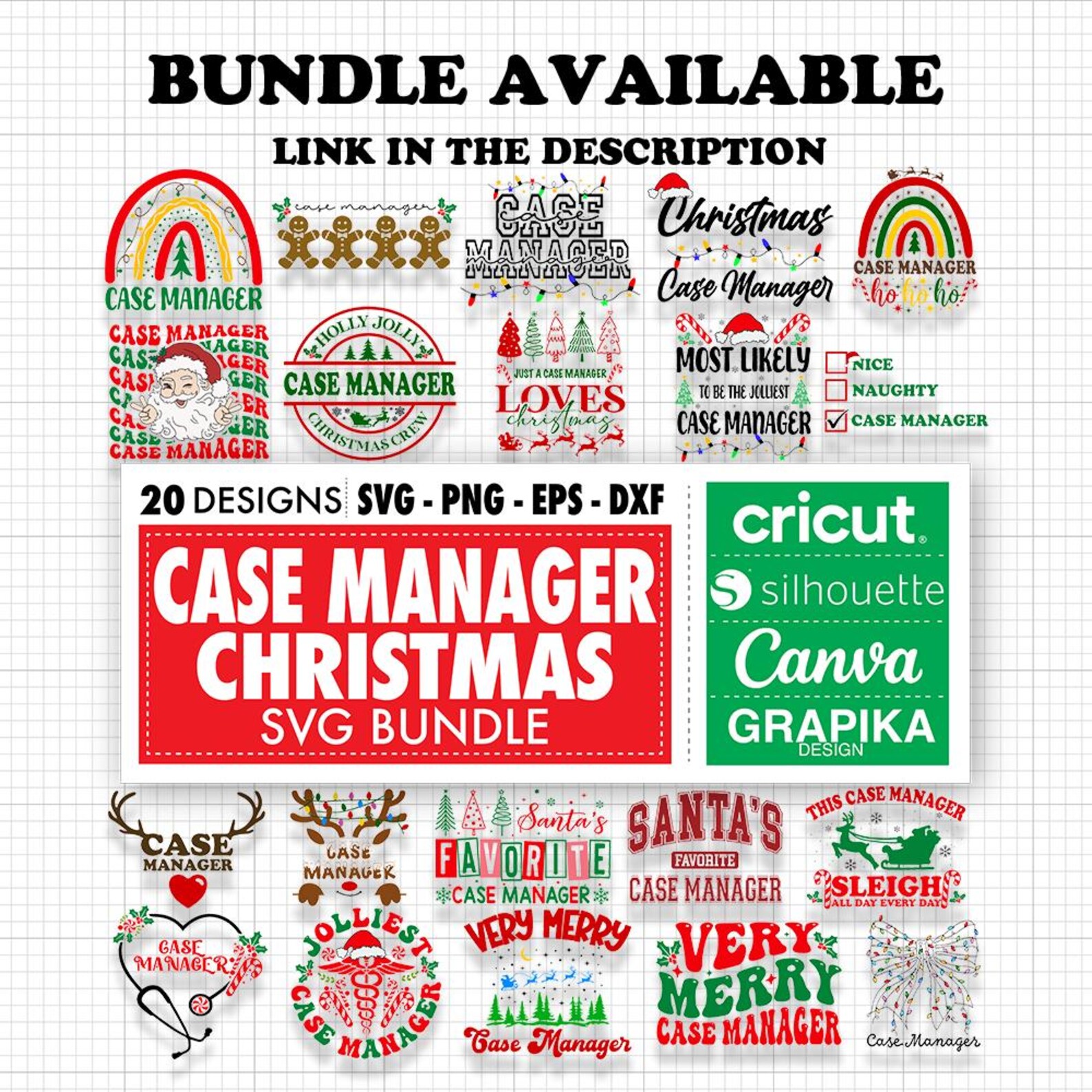 Christmas Case Manager Svg for Case Manager Gift Christmas Svg Case ...
