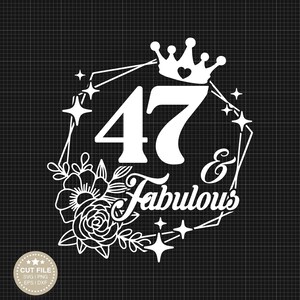 47th Birthday Svg 47th Birthday Png Happy Birthday Svg Cake Topper Svg ...