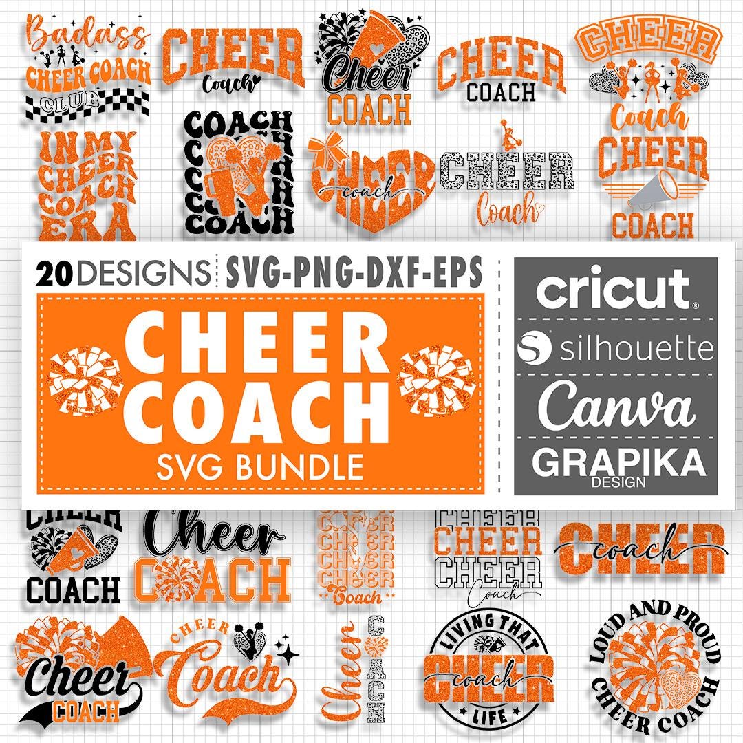 Cheer Coach Svg Cheerleader Svg Cheer Svg Cheer Coach Shirt Cheer Coach ...